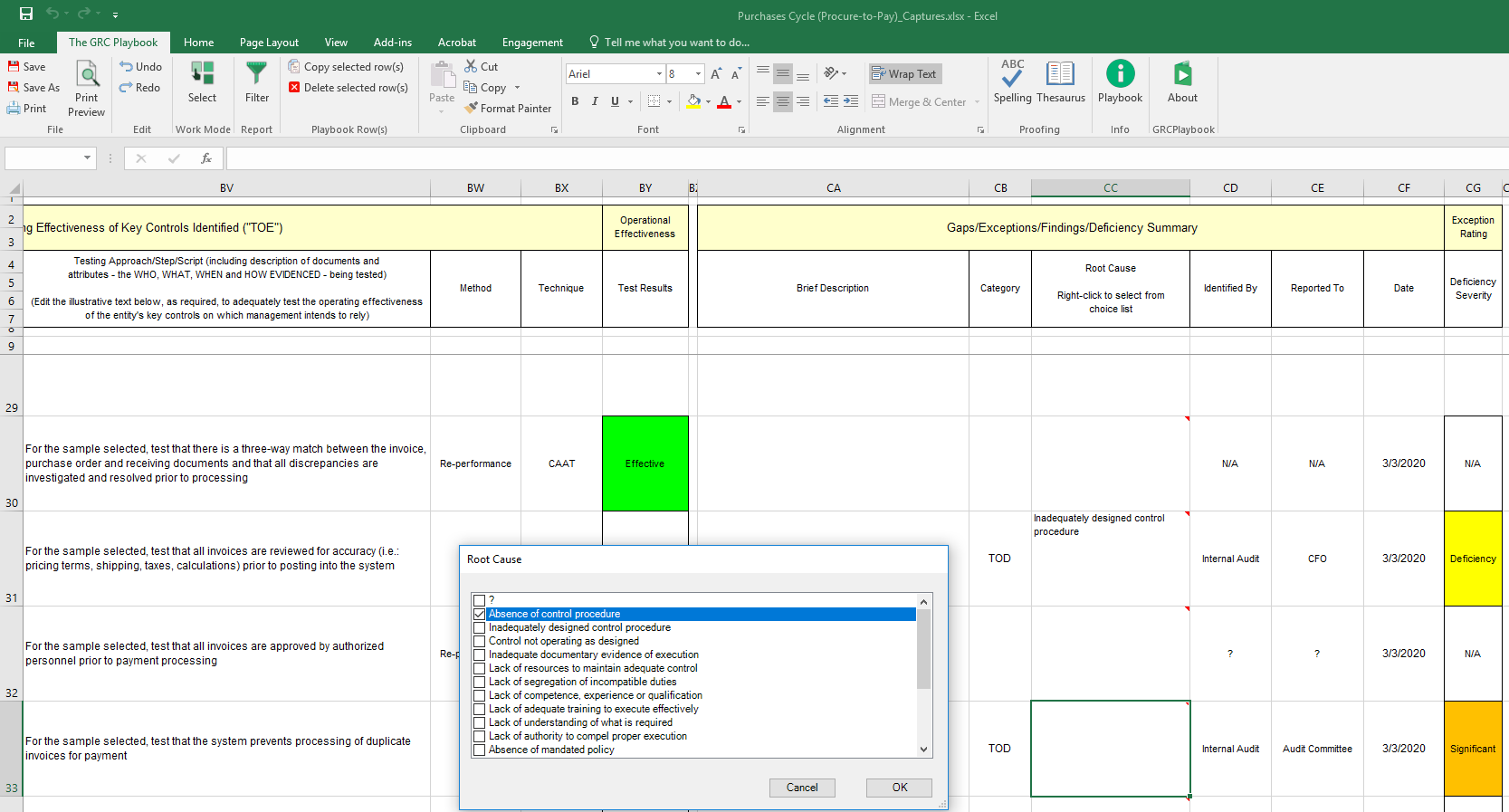 Information Technology Application Controls (ITAC)